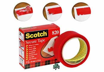 3M Secure Tape 35Mmx33M Red R820 - Min orders apply, please cont (TRE ...
