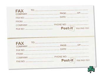 3M Post-It Fax Pad Notes 7551 4/Disp - Min orders apply, please (TRE ...